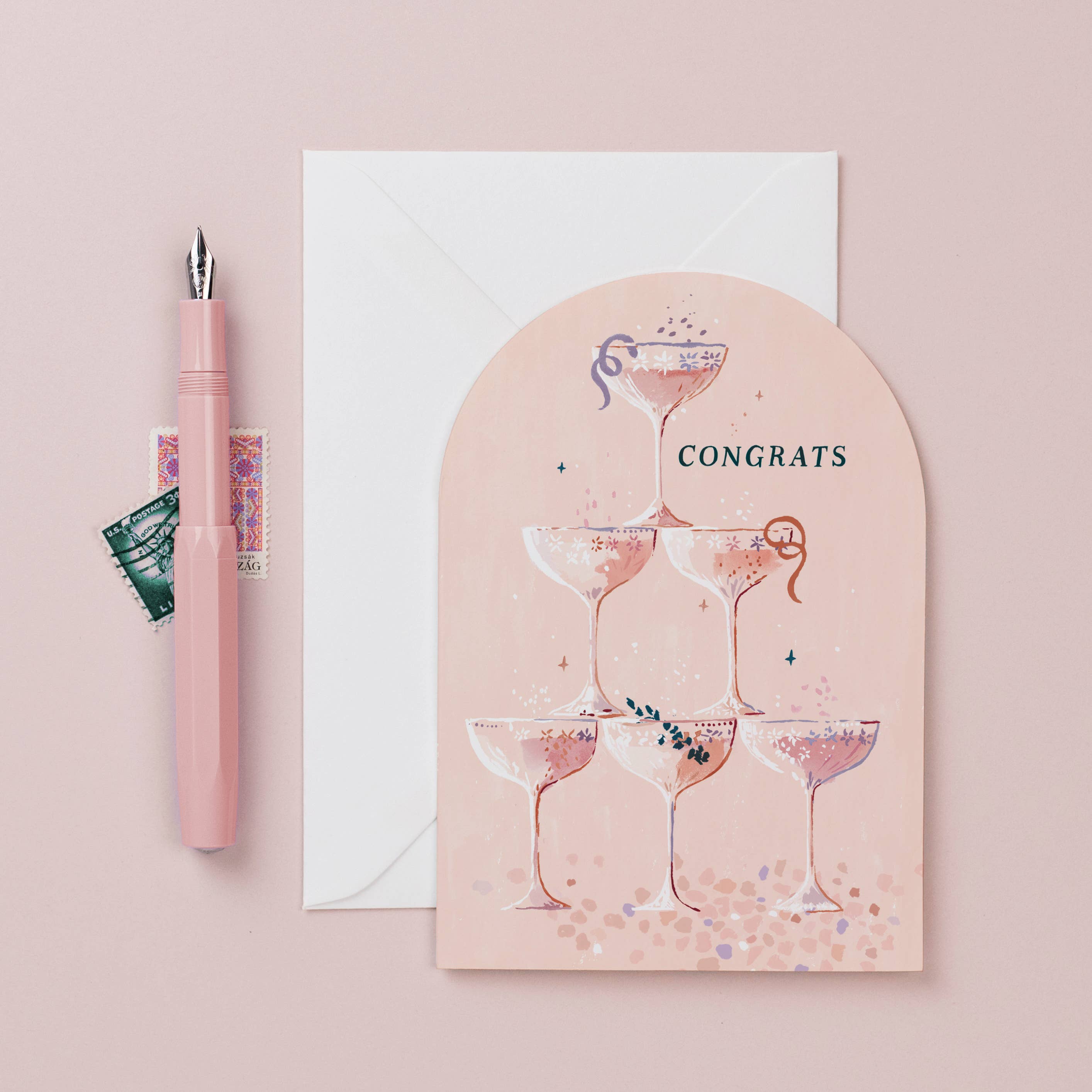 Champagne Congratulations Card | buffalo bleached